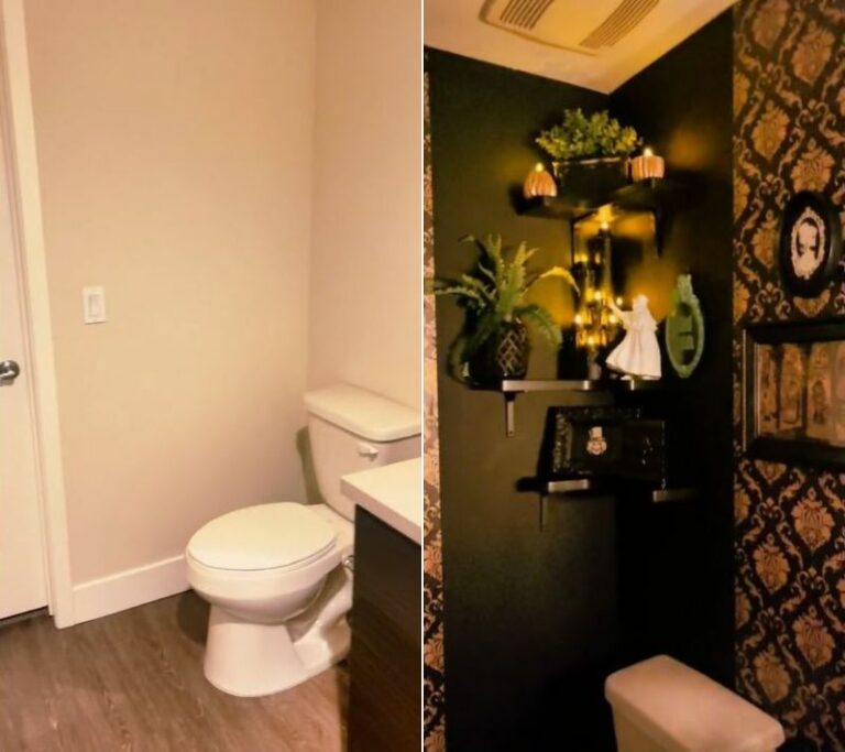 DIYer Inspires with a DIY Haunted Mansion-Themed Bathroom