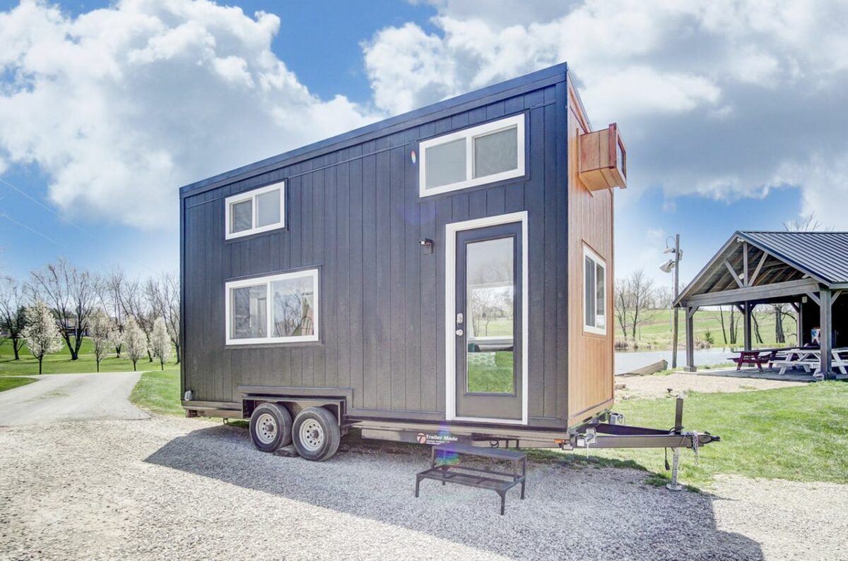 Modern Tiny Living's Espresso Tiny House is A Hub of Storage