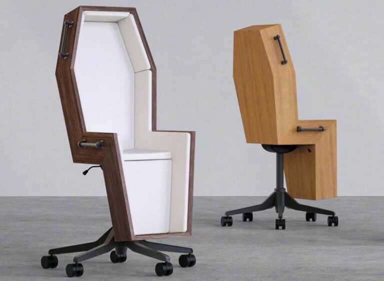 Coffin Office Chair: A Satire on Overtime Culture is Now an NFT