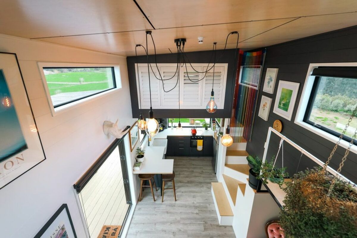 Kiwi Woman Build Off-Grid Tiny House with Vintage Feels