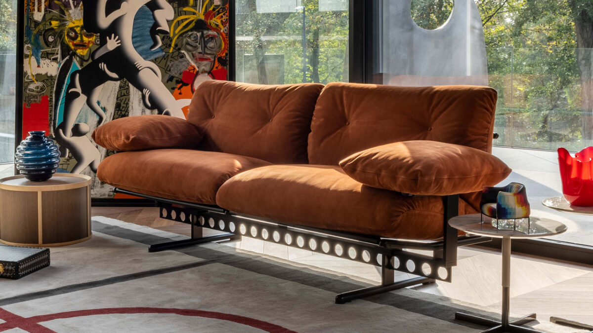 Poltrona Frau Revisits 80s Iconic Ouverture Sofa