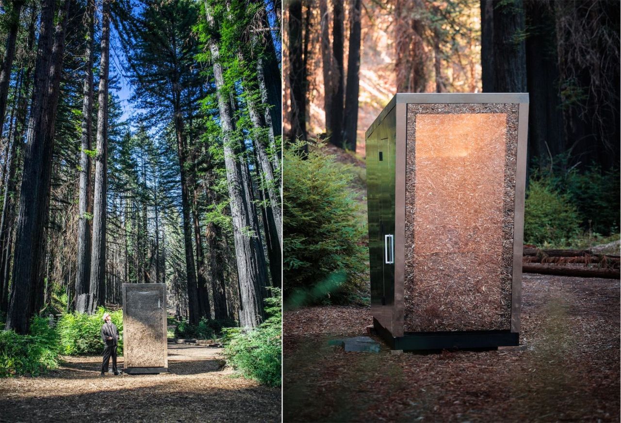 Starlink-Compatible Portable Toilet Blends into Any Landscape