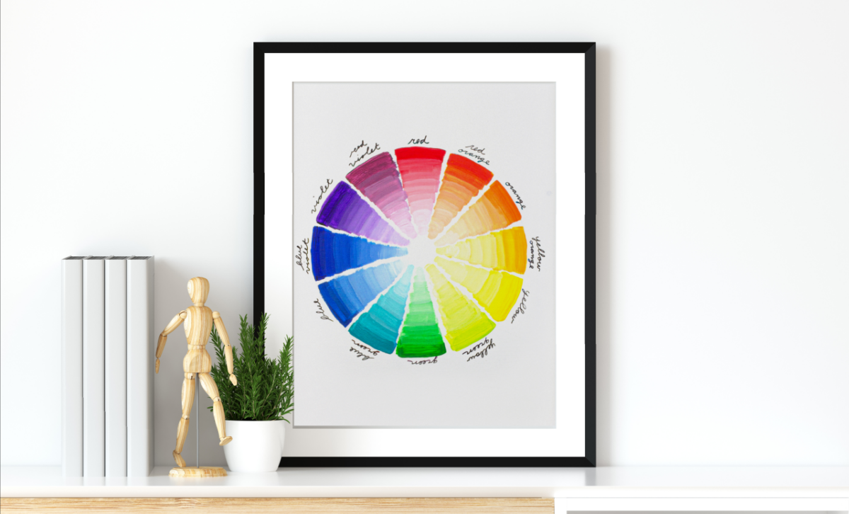 Color theory is the art of blending colors based on the color wheel.