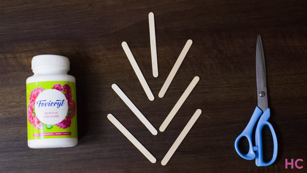 Easy Tree Shaped Popsicle Stick Christmas Ornaments