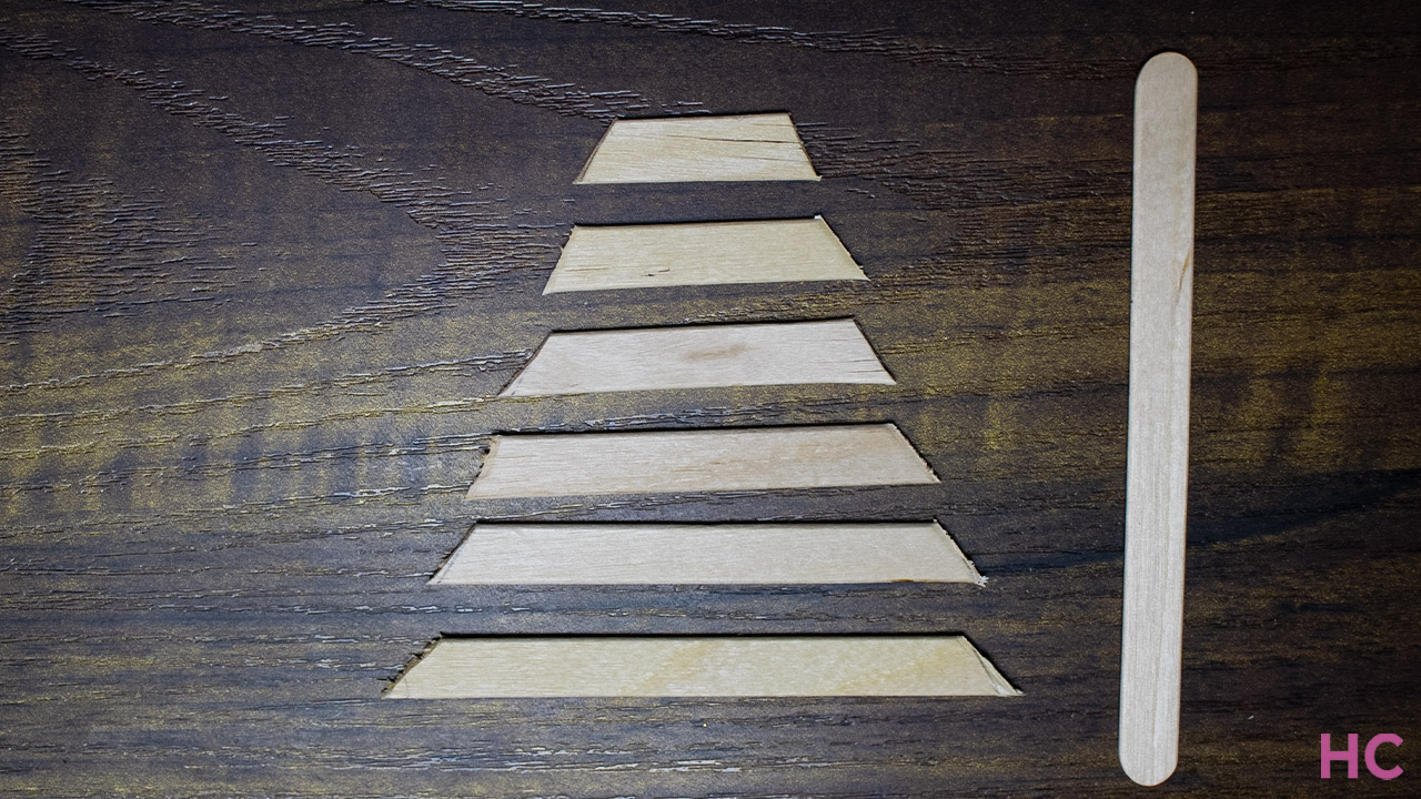 Easy Tree Shaped Popsicle Stick Christmas Ornaments