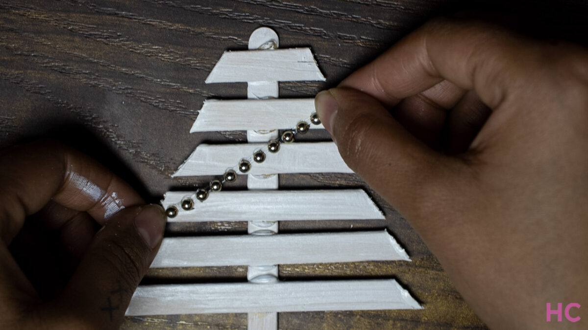 Easy Tree Shaped Popsicle Stick Christmas Ornaments