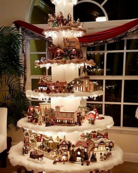 20+ Christmas Village Tree Display Ideas Worth Your Home Décor