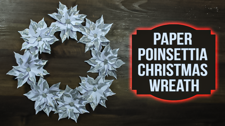 How to Make Paper Poinsettia Christmas Wreath