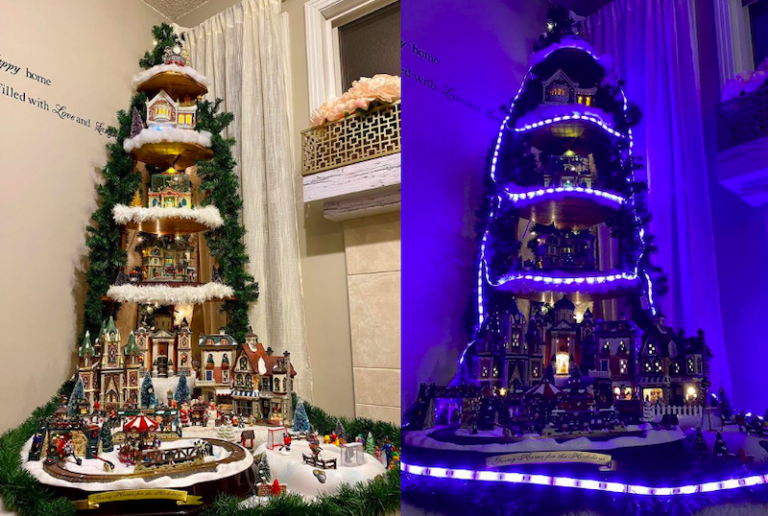 30 Christmas Village Tree Display Ideas Worth Your Home Décor
