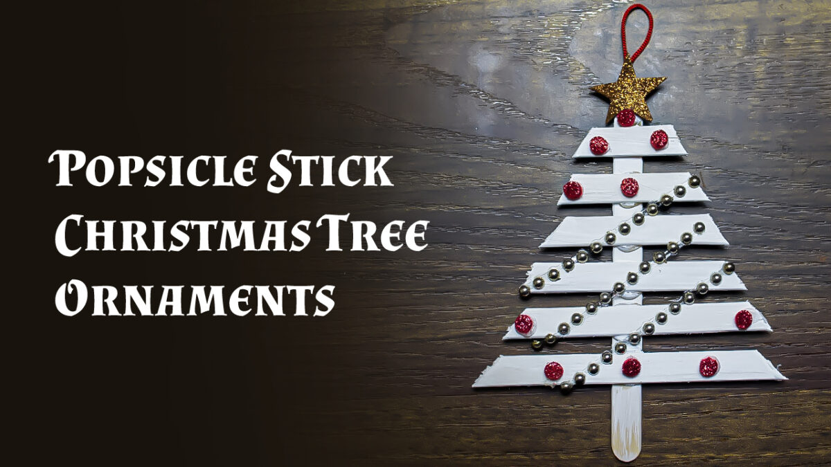 Easy Tree Shaped Popsicle Stick Christmas Ornaments