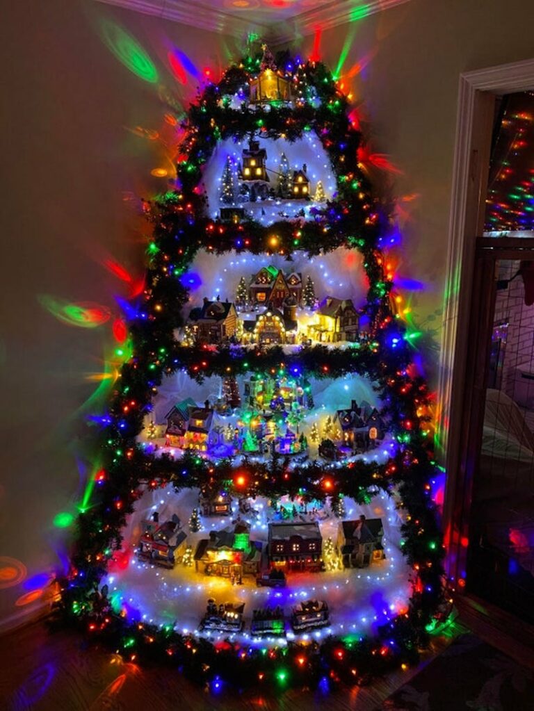 20+ Christmas Village Tree Display Ideas Worth Your Home Décor