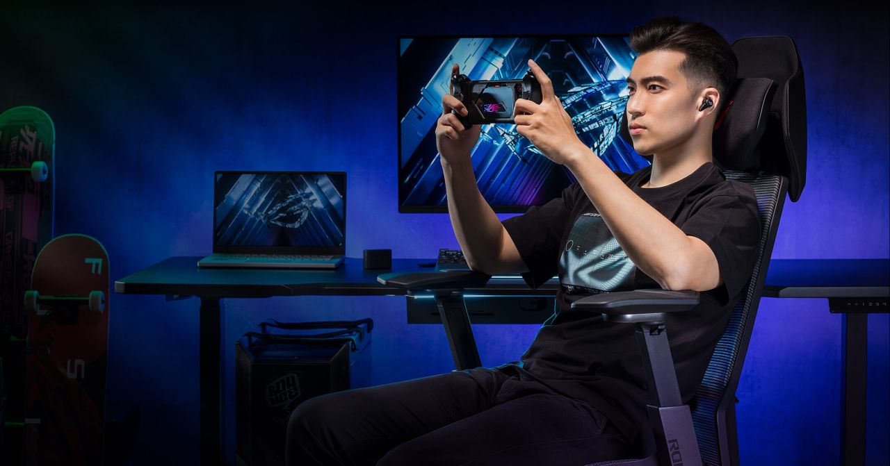 ROG Destrier Ergo Gaming Chair for Immersive Mobile Gaming