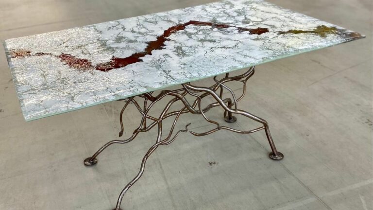 Rust Becomes the Artist's Ally in Roots Dining Table