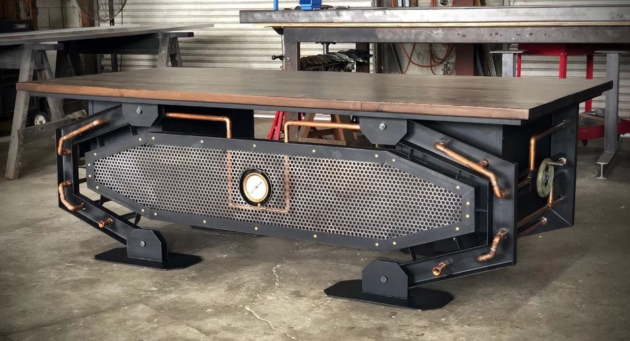 This Steampunk Desk is Custom Hutch for Secret Documents