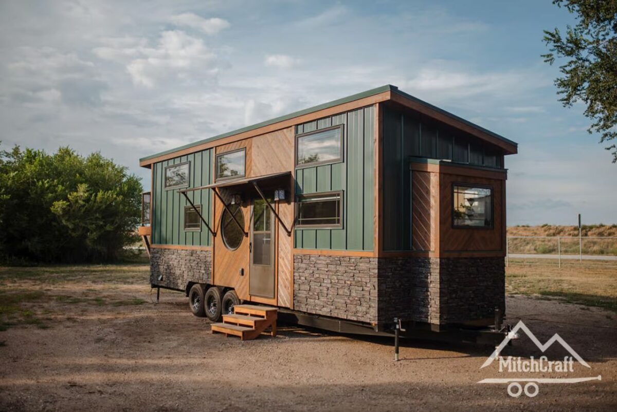 Lisa's 30 x 10 Tiny Home with Balcony is Spaciously Beautiful