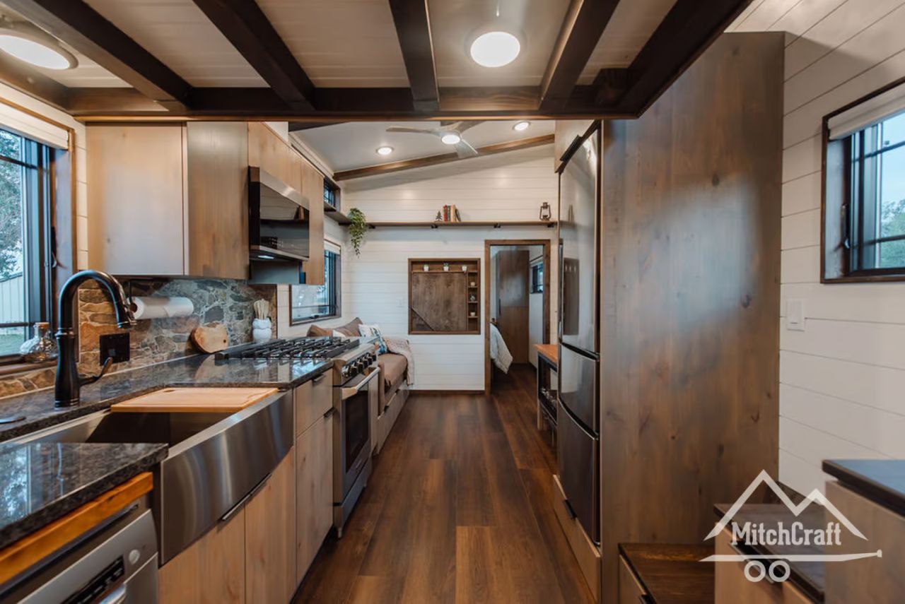 Lisa's 30 x 10 Tiny Home with Balcony is Spaciously Beautiful