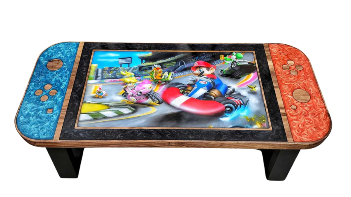 Mario Cart Coffe Table Gravitates Instant Gaming Marathons