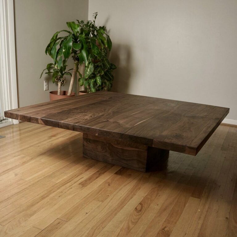 This Modern Square Coffee Table Boasts Scandinavian Simplicity