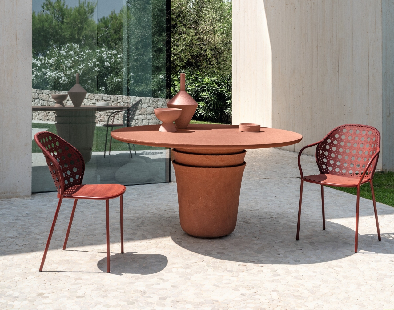 Nendo Kasane Clay Table Draws Inspiration from Stacked Cups