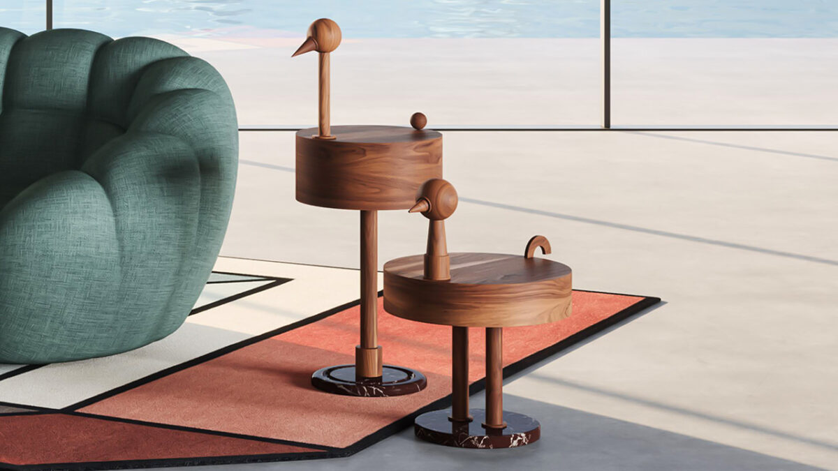 Rara Avis Side Table is a Fusion Art and Design