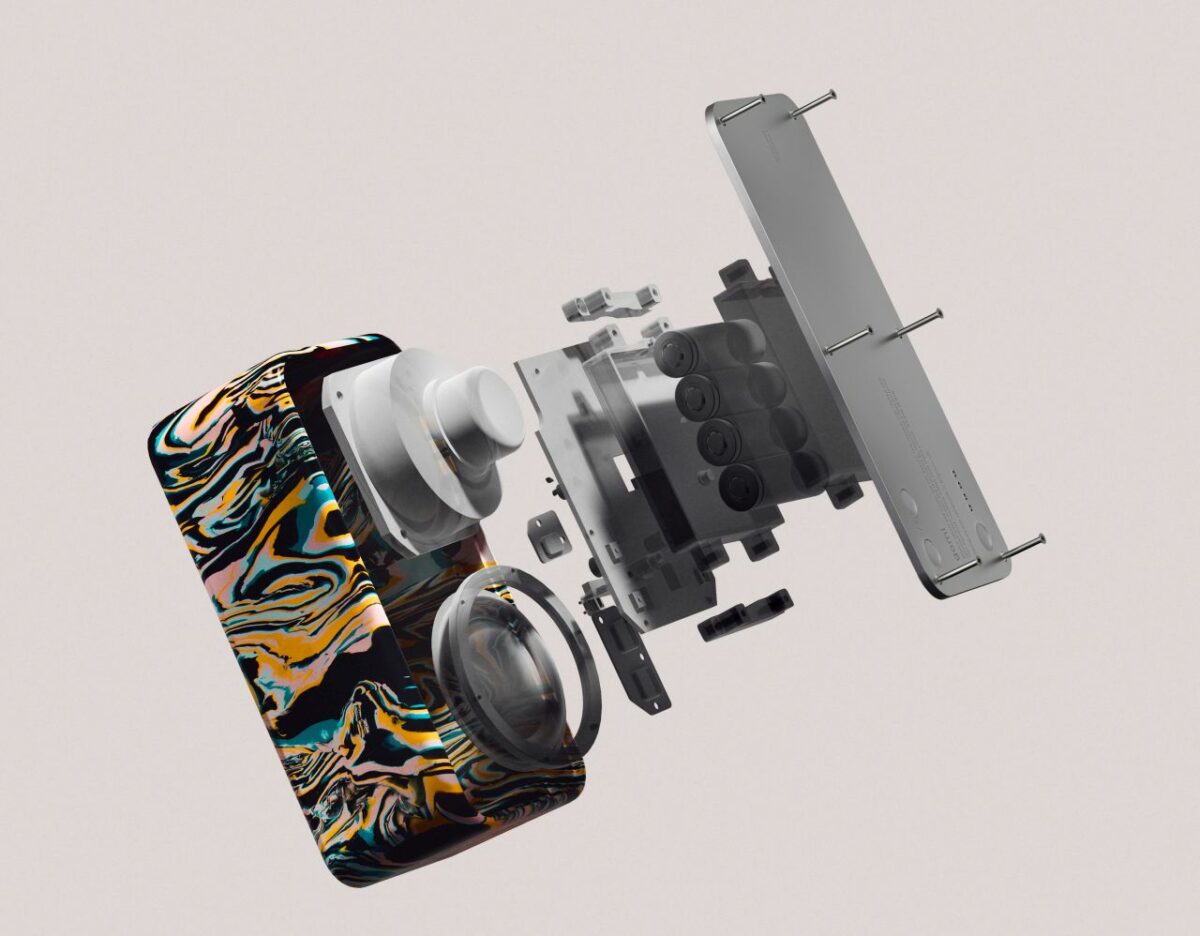 Gomi Portable Speakers Sport Marbling Texture of Recycled Plastic