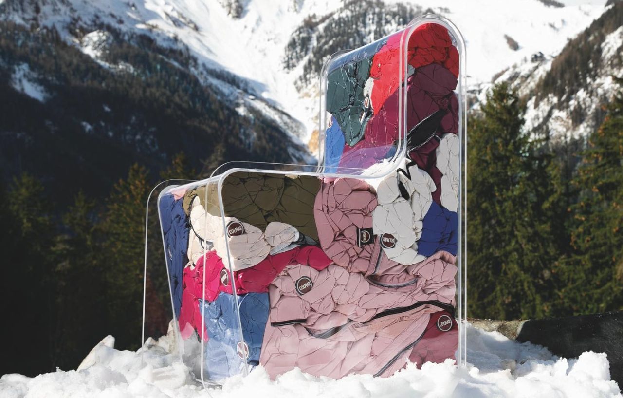 No Waste Chair is See-through and Filled With Trash