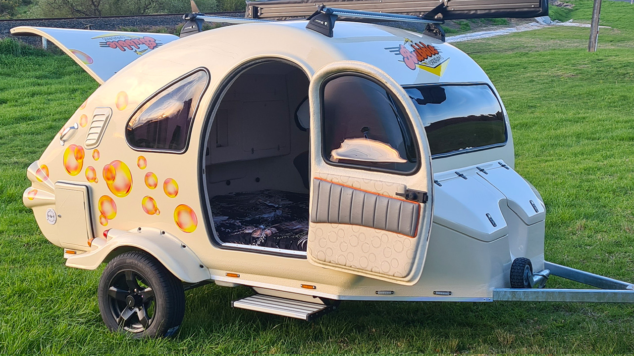 Bubble Caravan Solar-Powered Teardrop has Astounding Galley