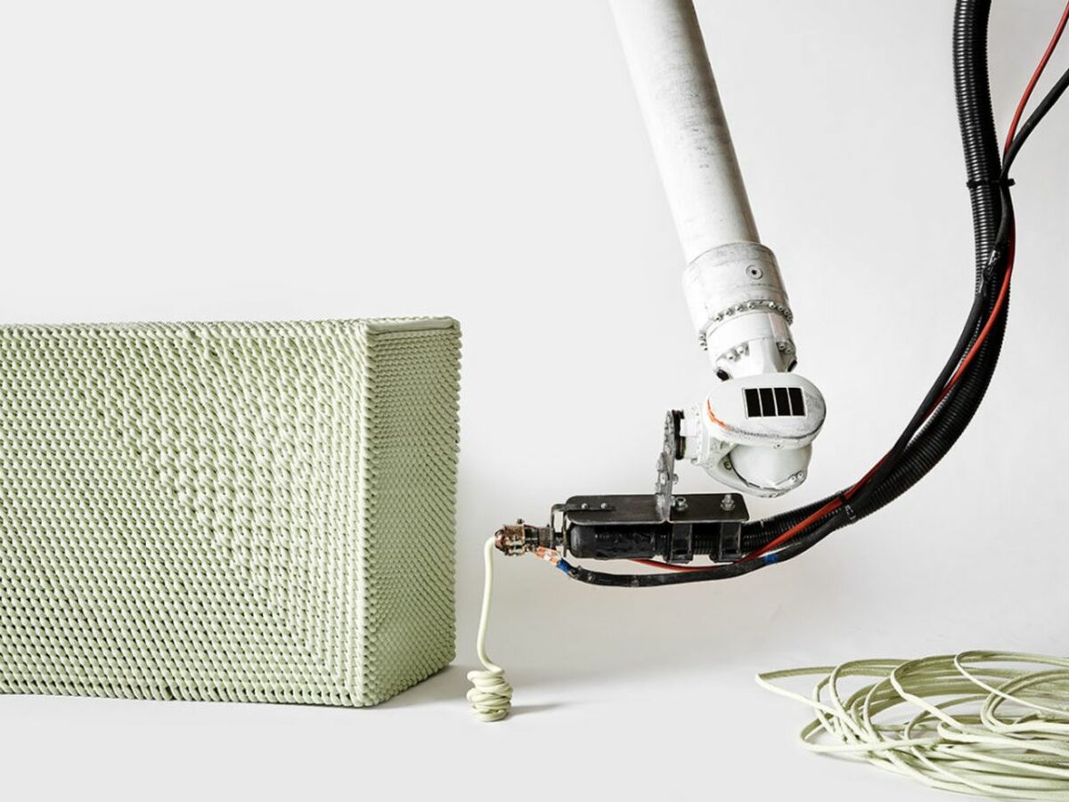 Benches 3D Printed from Recycled Plastic have Fabric-Like Texture