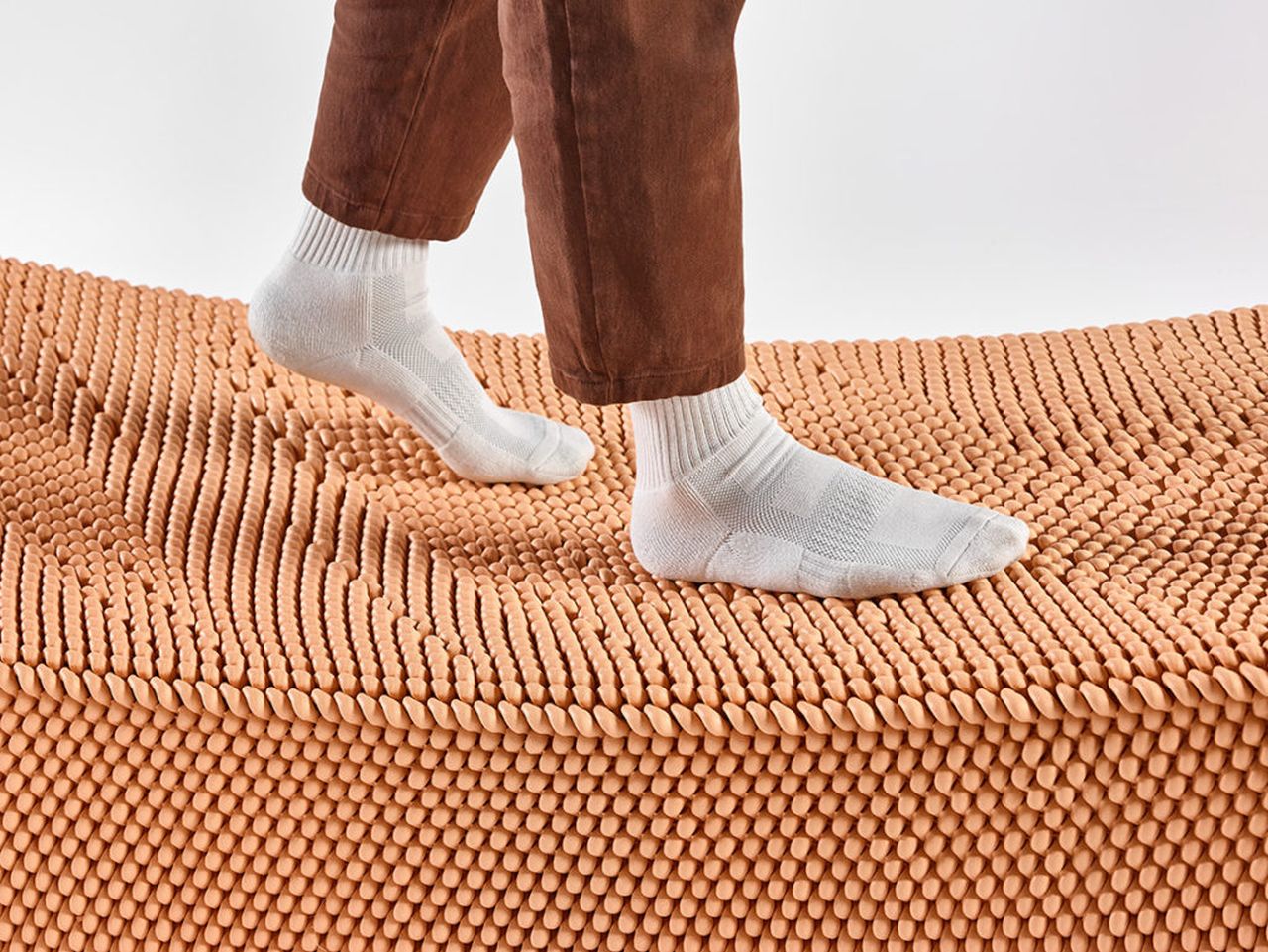 Benches 3D Printed from Recycled Plastic have Fabric-Like Texture