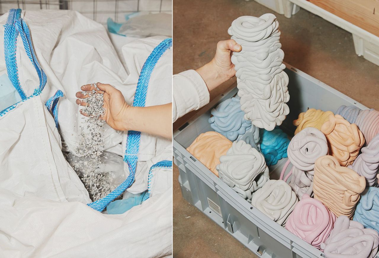Benches 3D Printed from Recycled Plastic have Fabric-Like Texture