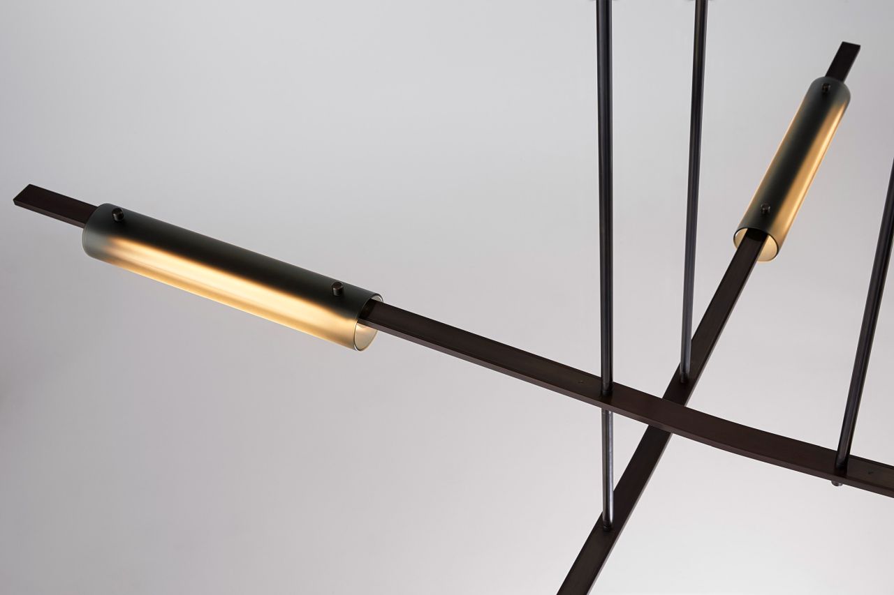 Volant Chandelier Floating Mid-Air Mimics Kinetic Sculptures