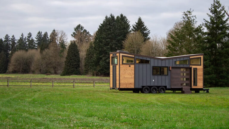 Breezeway High-Tech Tiny Home Features Garage-Style Door