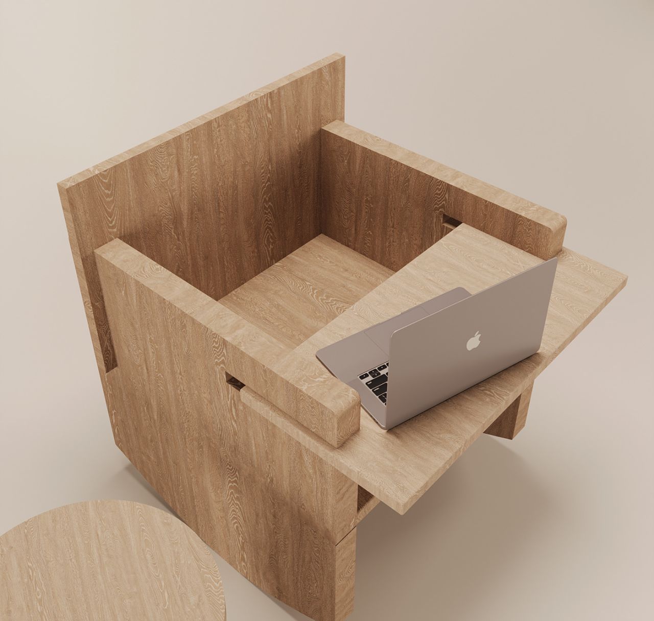 Flat-Pack Wooden Rocking Chair Assembles Without Tools
