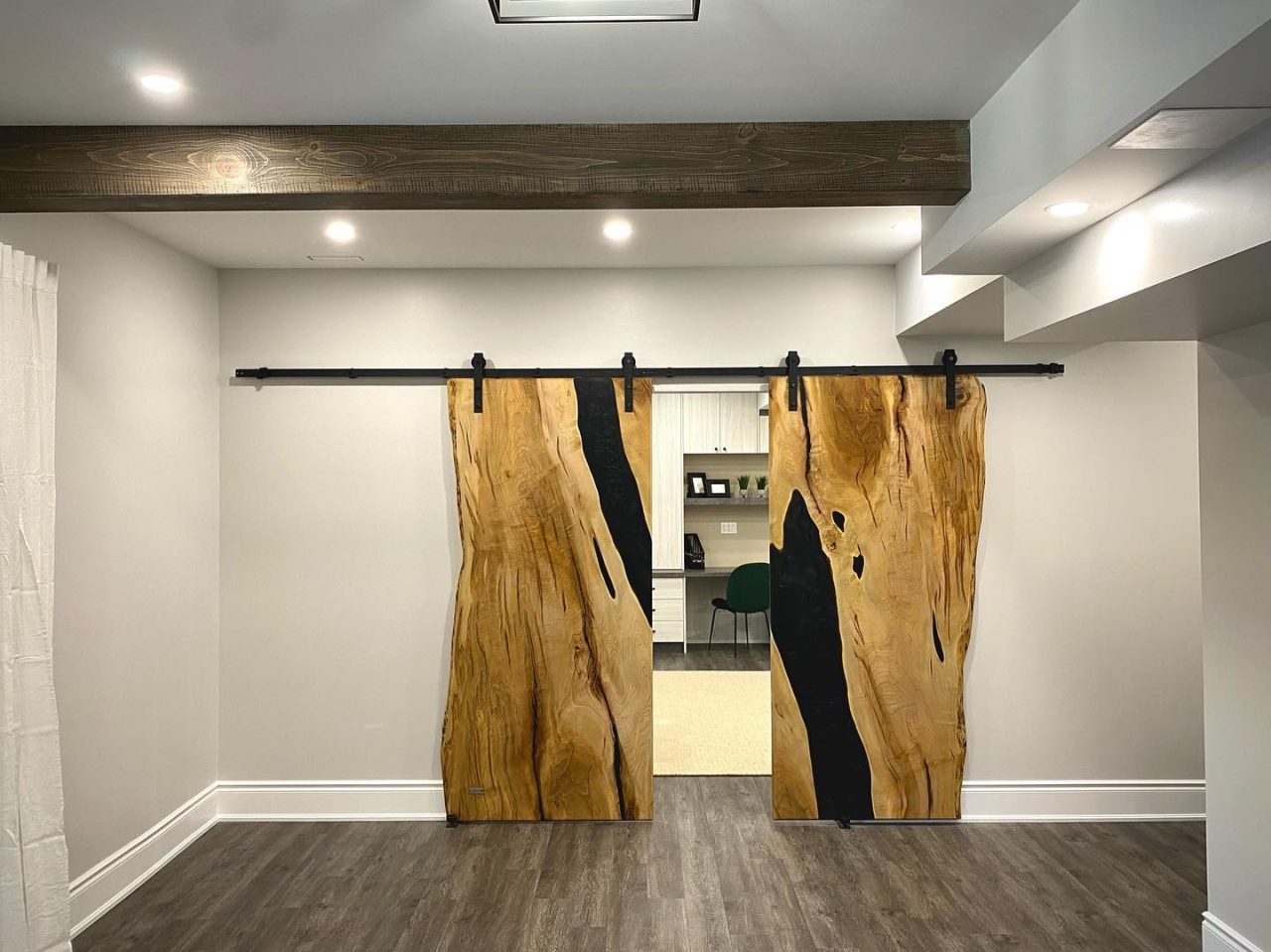 Live Edge Barn Doors With Resin Inlays are Trending This Summer