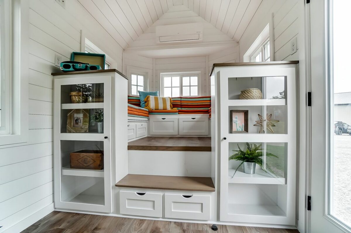 One Particular Harbour Tiny House has a Living Room to Fall For