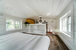 One Particular Harbour Tiny House has a Living Room to Fall For
