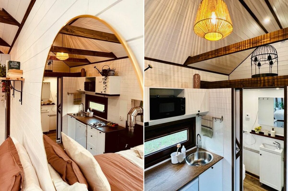 Sofia Tiny House Features an Elevated Bedroom, Storage Loft