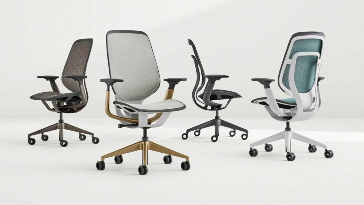 Steelcase Ergonomic Mesh Chair Adapts to Body Movements