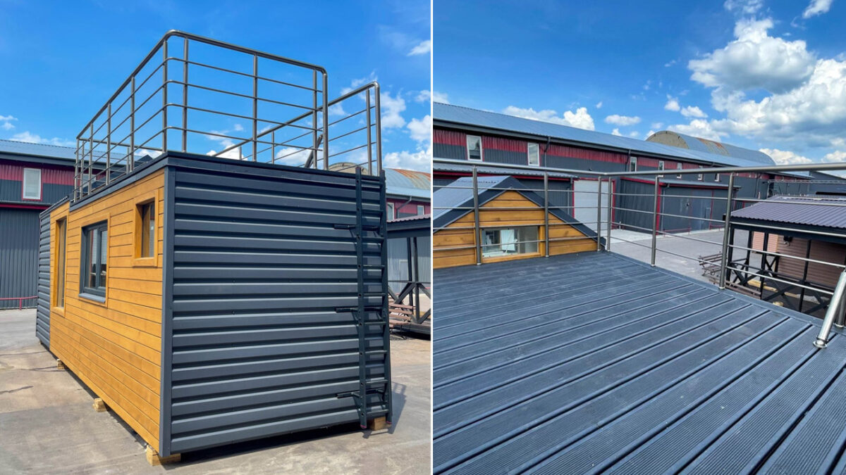 Tiny House N 2 is Airy With Wooden Facade and Big Terrace