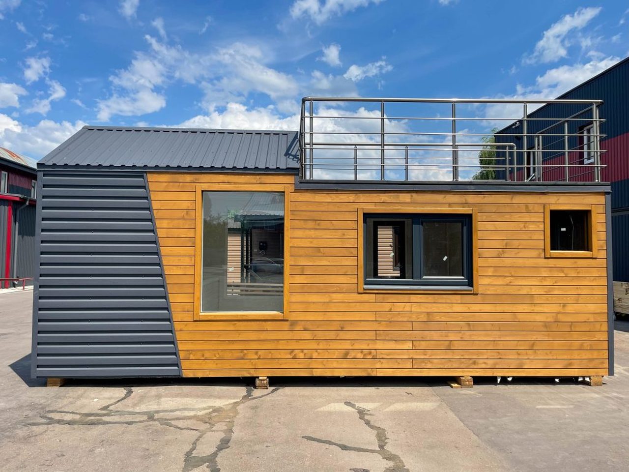 Tiny House N 2 is Airy With Wooden Facade and Big Terrace