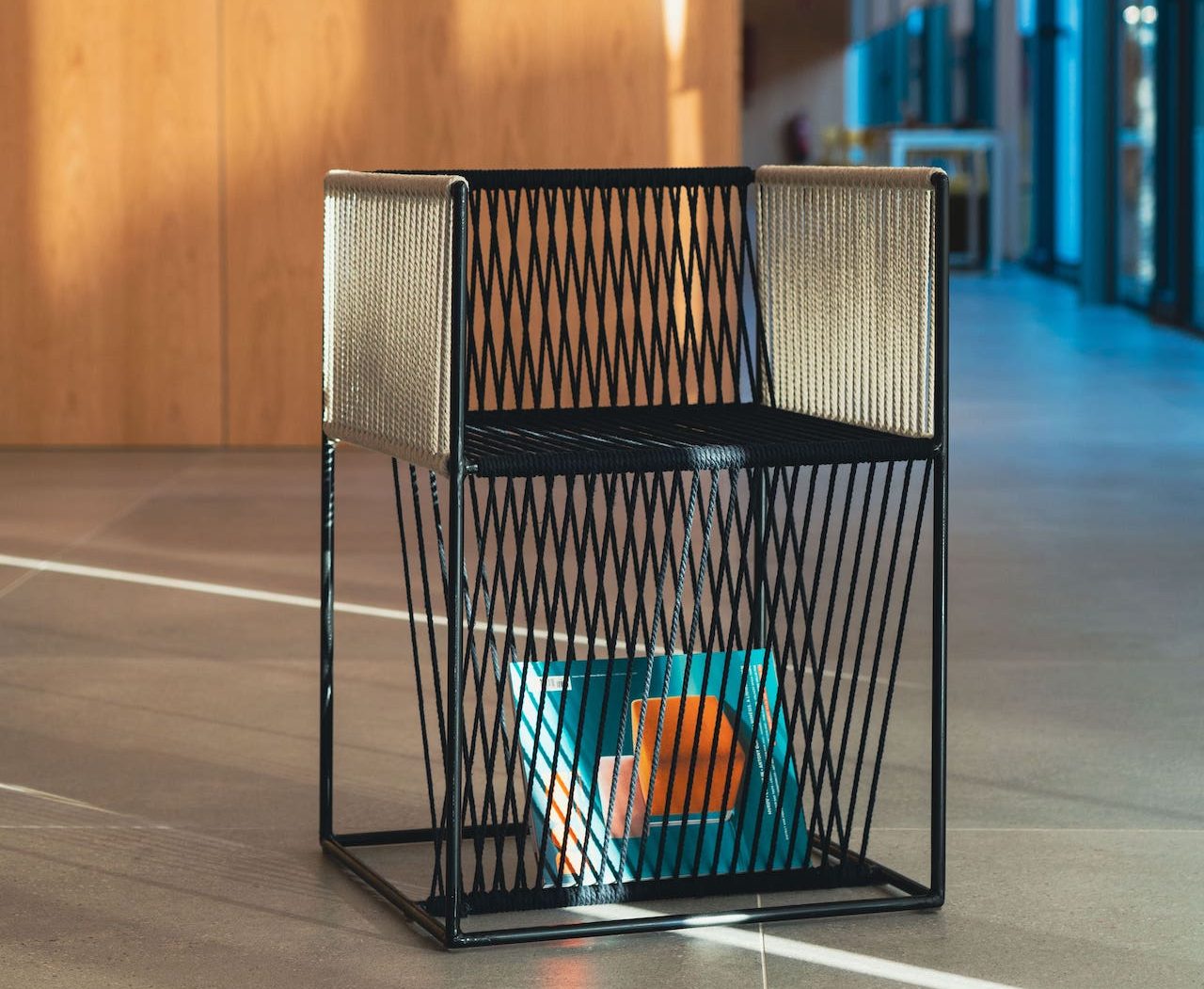 Atacama Chair Boasts Handwoven Macramé Yarn on Steel Frame