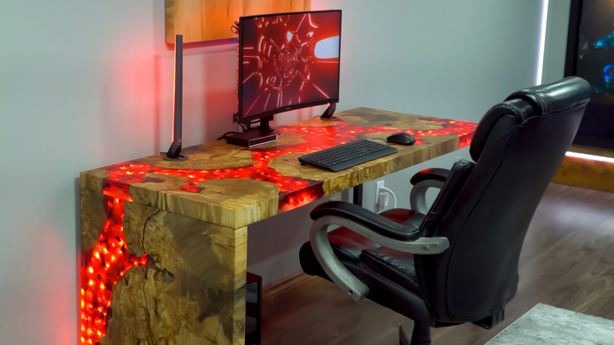 How to Make a Flowing Lava River Gaming Desk