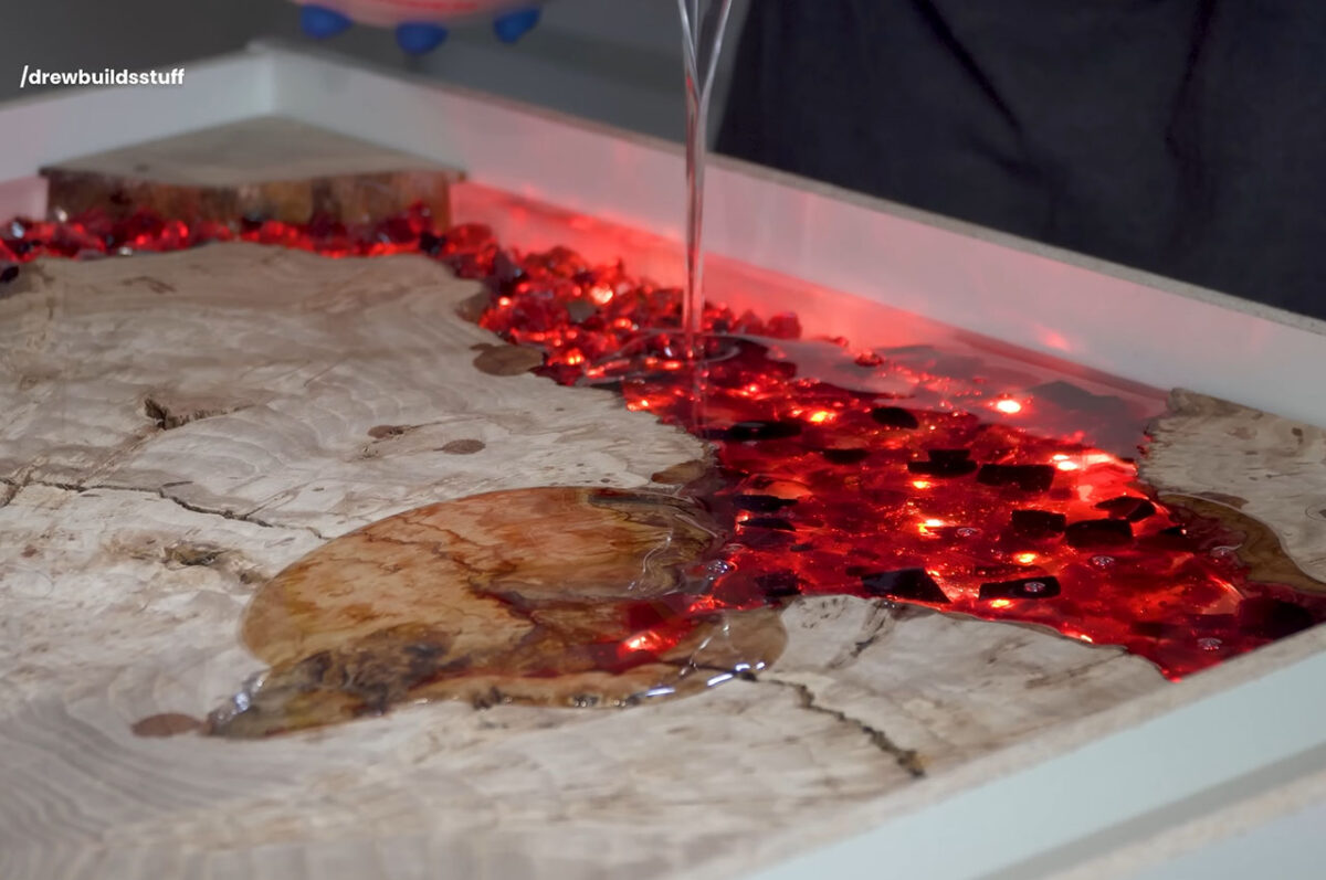 How to Make a Flowing Lava River Gaming Desk