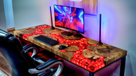 How to Make a Flowing Lava River Gaming Desk