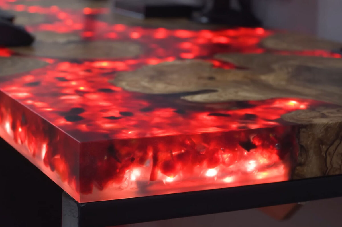 How to Make a Flowing Lava River Gaming Desk