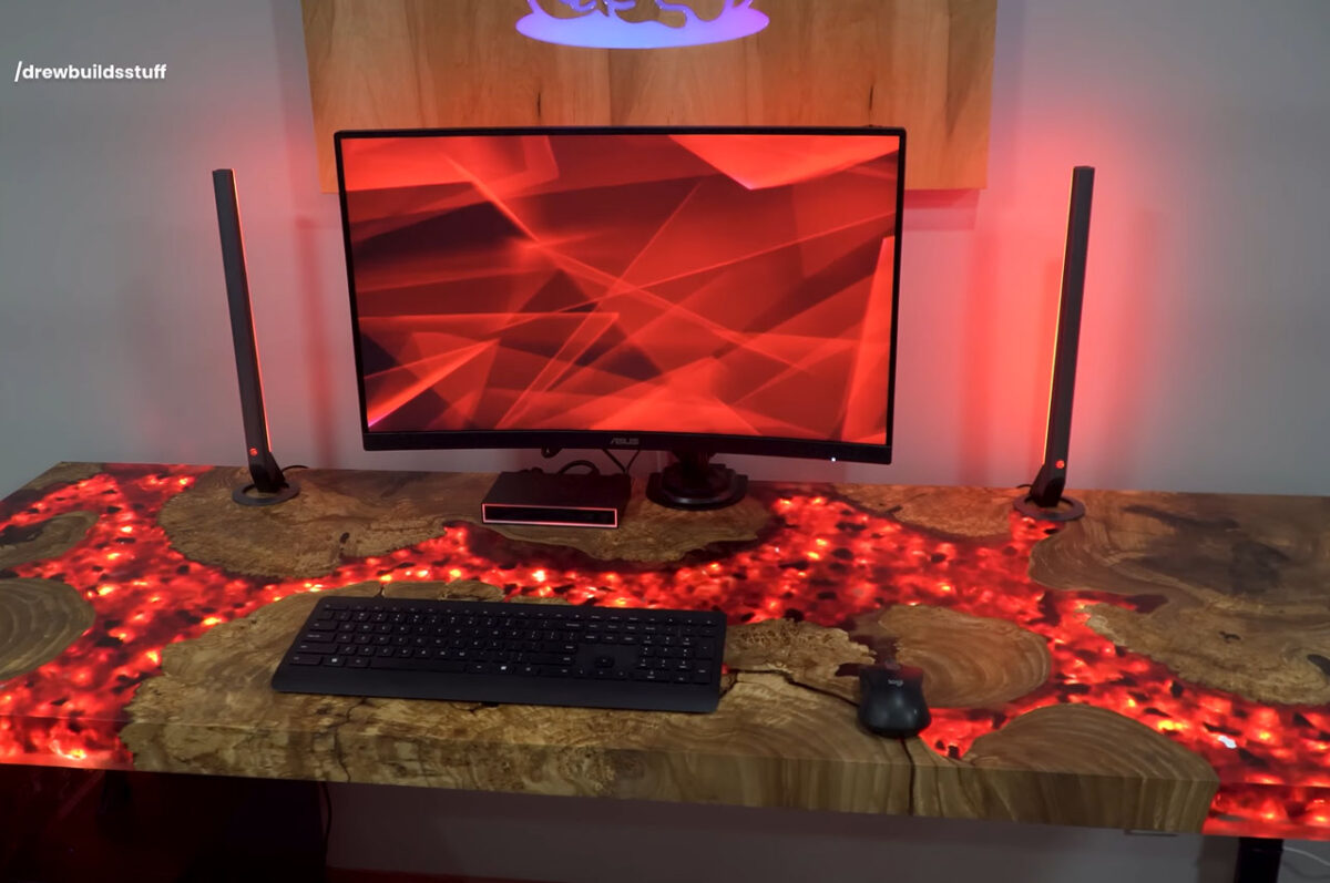How to Make a Flowing Lava River Gaming Desk