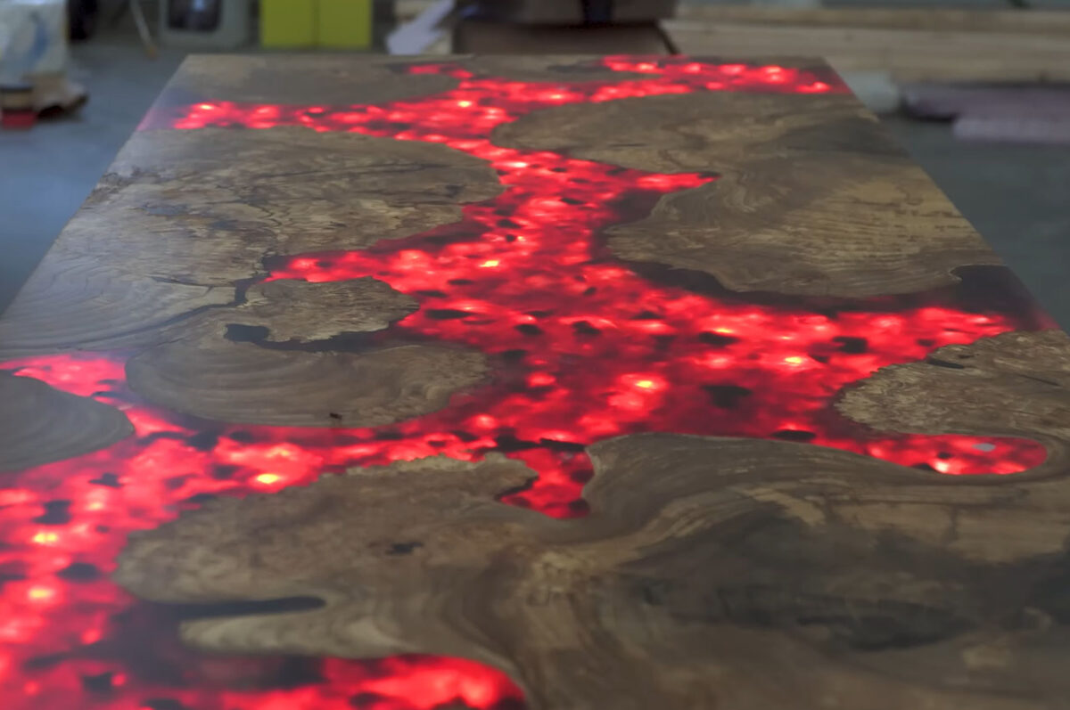 How to Make a Flowing Lava River Gaming Desk