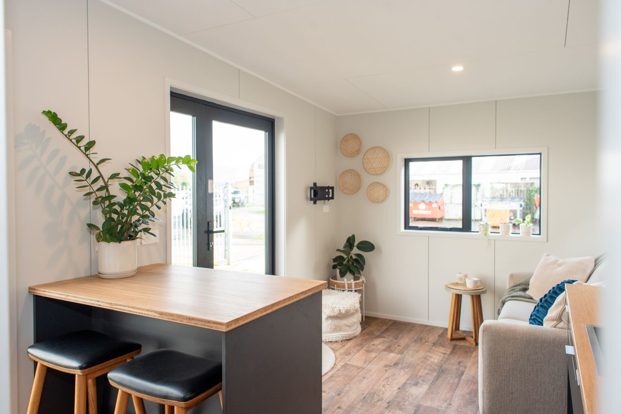 Glider Tiny House has a Well-Designed Kitchen for Gourmet Meals
