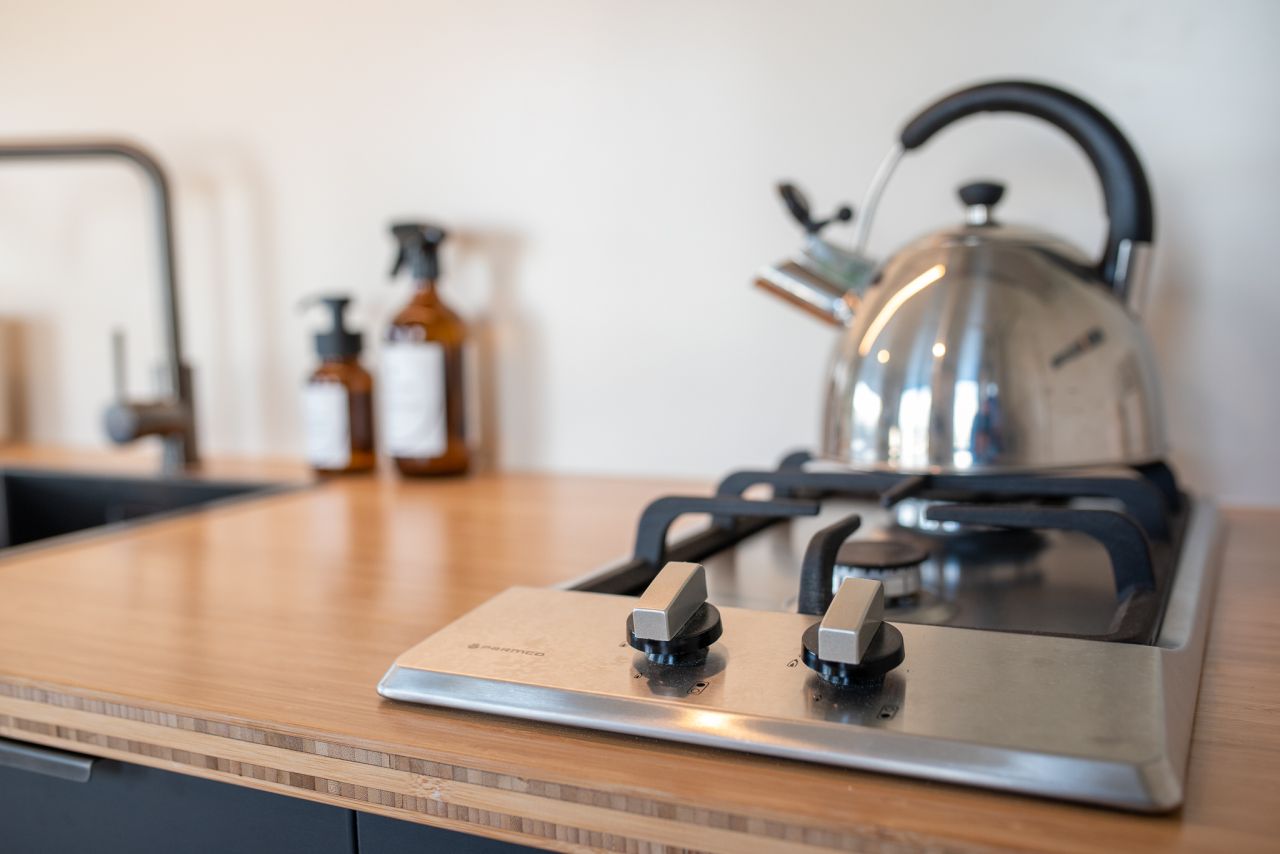 Glider Tiny House has a Well-Designed Kitchen for Gourmet Meals