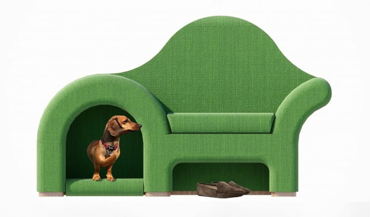 The Hound Lounge Chair Doubles as Pet Kennel